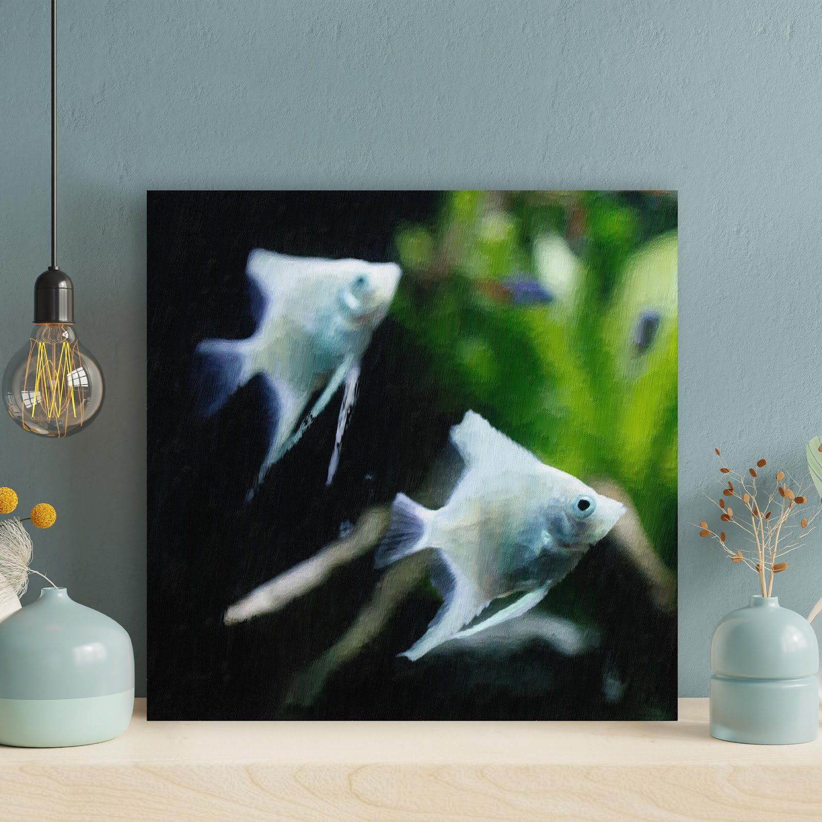 Rosecliff Heights Two Silver White Fish - 1 Piece Square Graphic Art ...