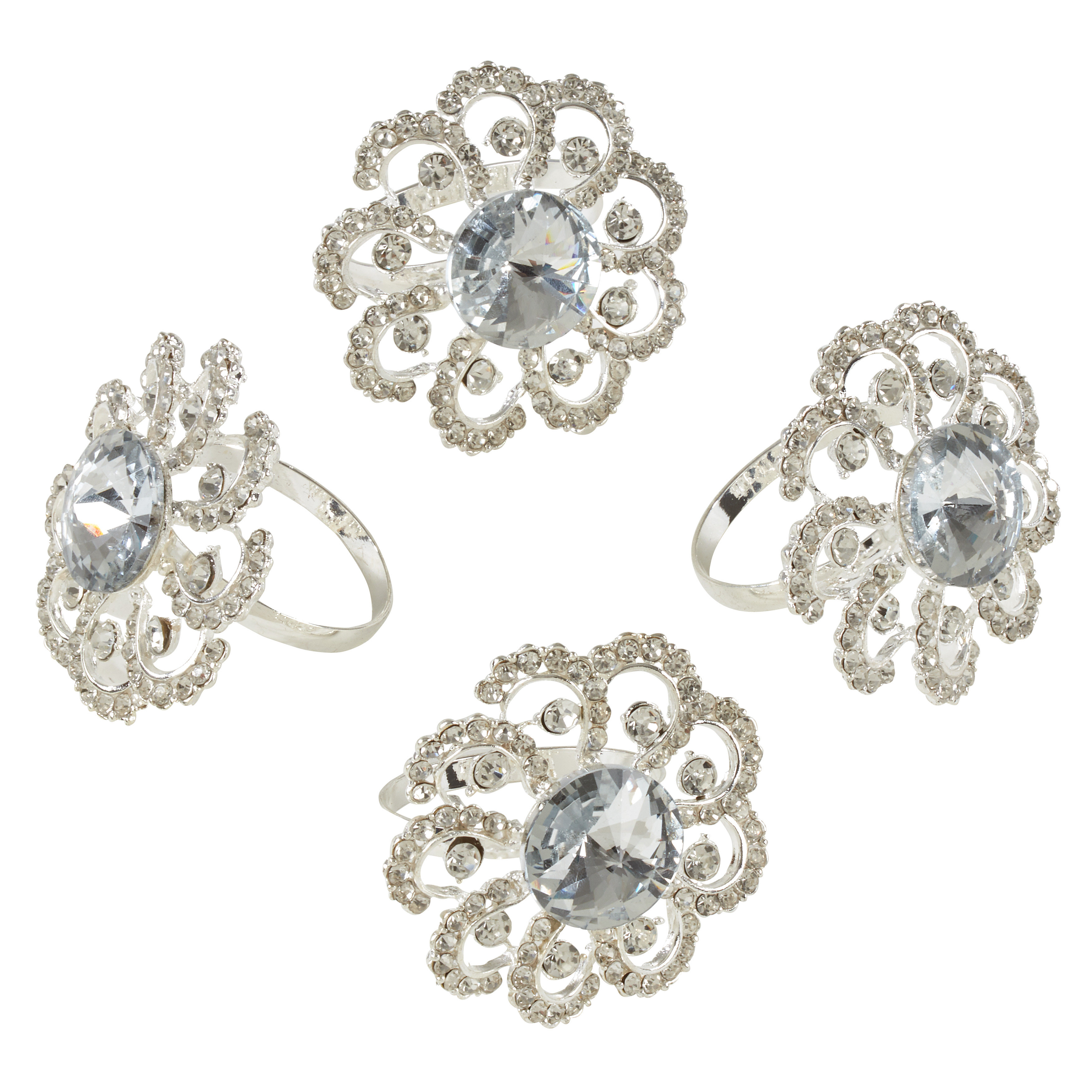 House of Hampton® Elegant Jeweled Napkin Rings | Wayfair