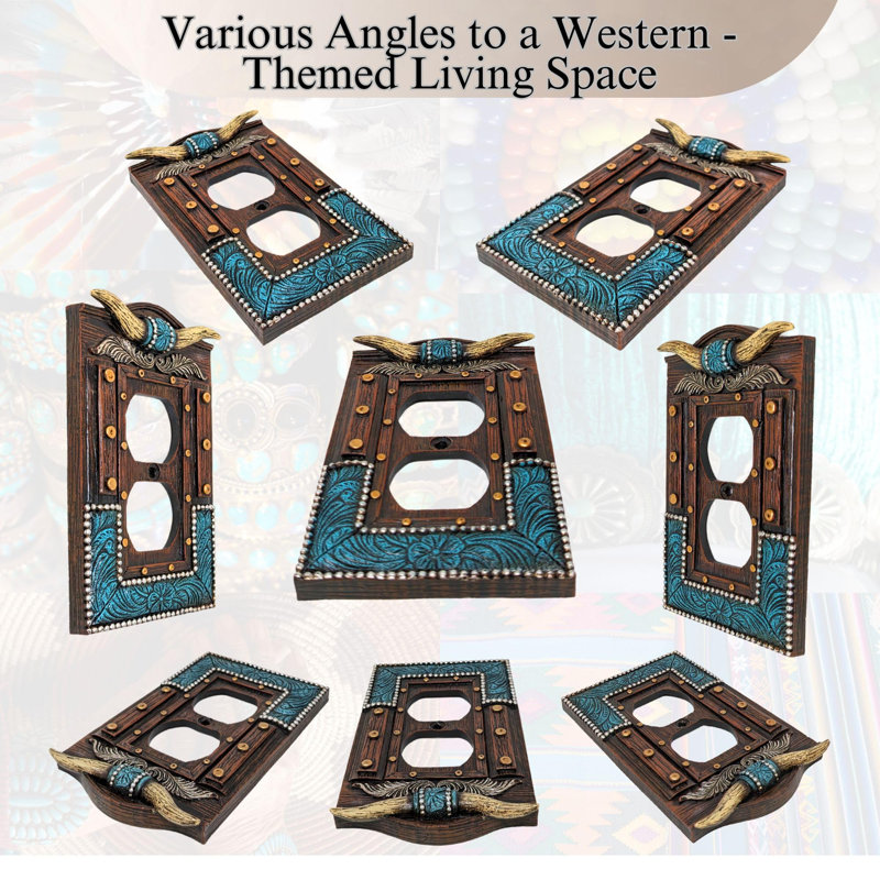Decor Idea American Western Home Decor Outlet Cover - Faux Horns and ...