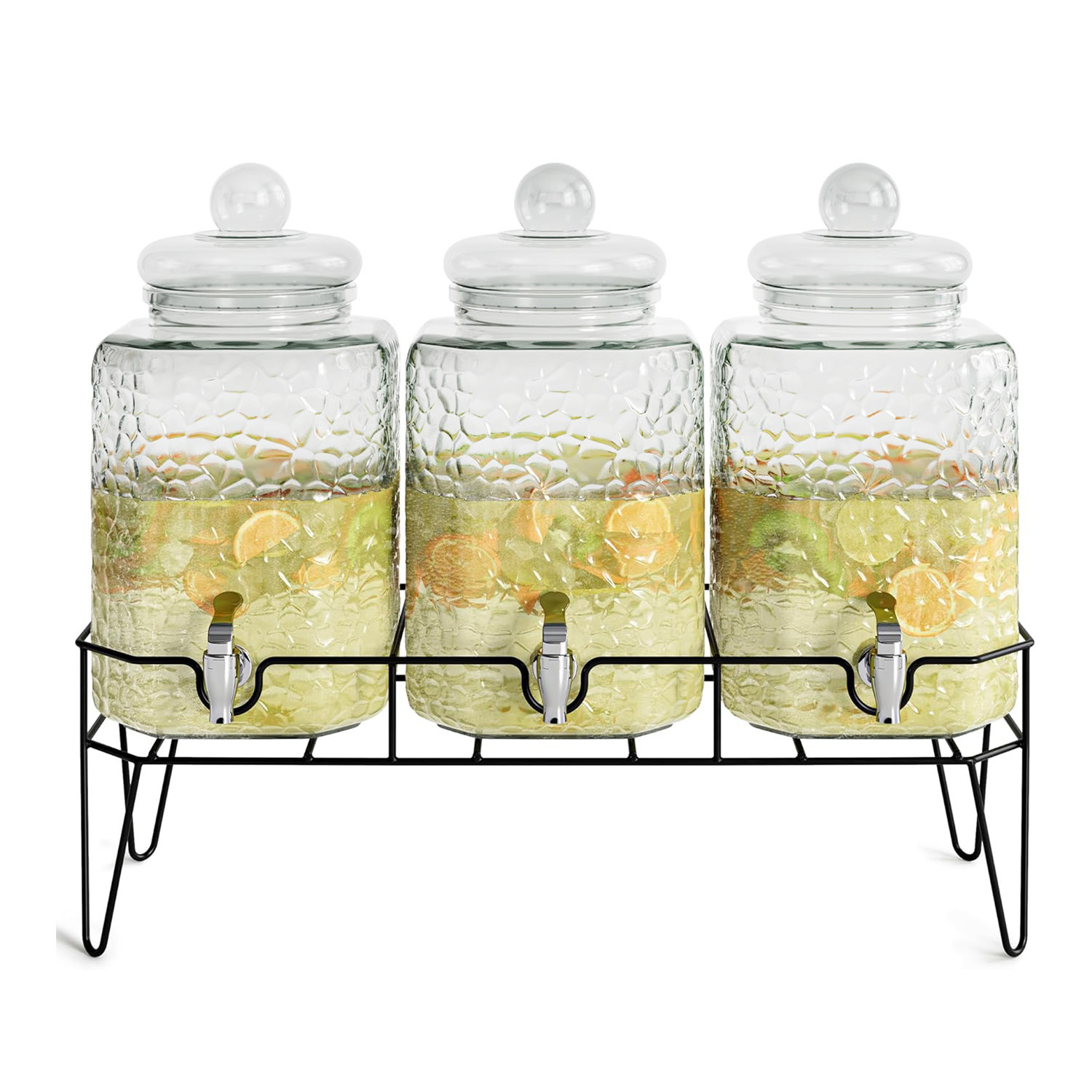 Latitude Run® Hamburg Triple Dispenser Set With Stand - 1.5 Gallons ...