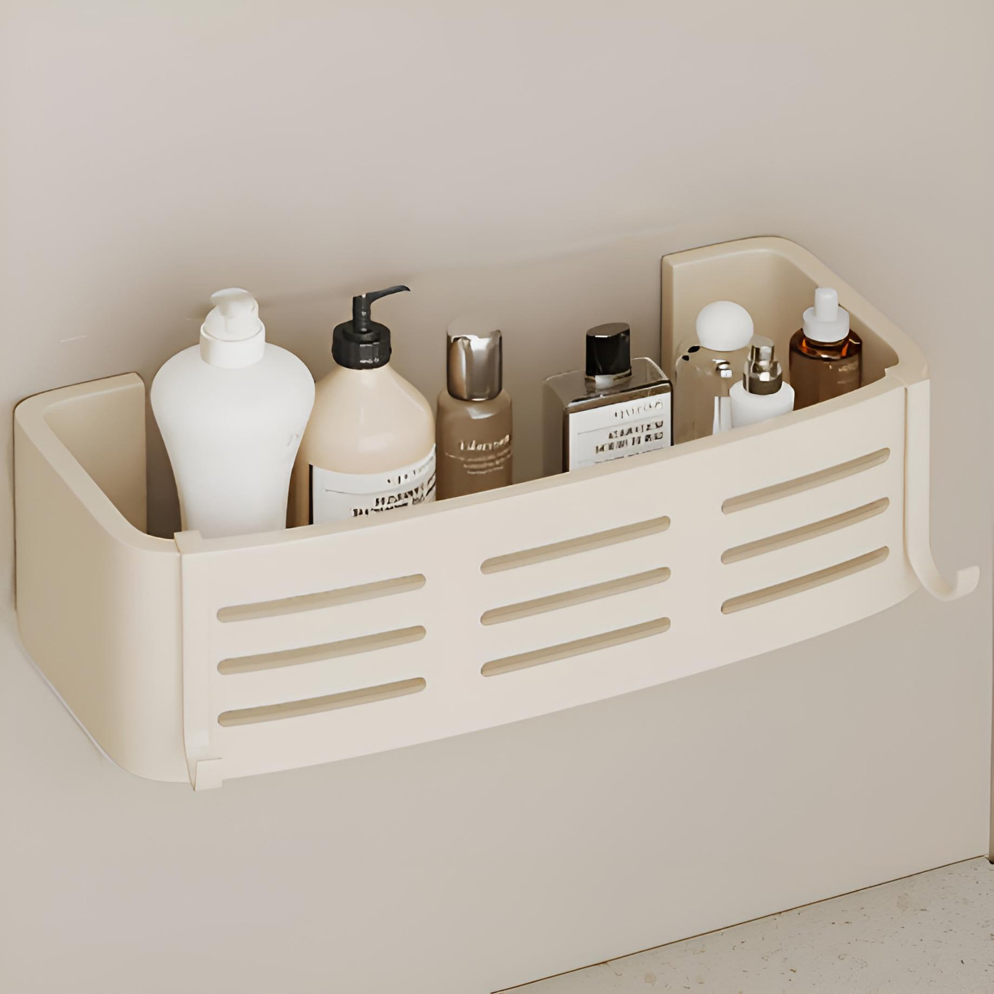 Latitude Run® Non Perforated Bathroom Storage Rack, Bathroom Wall ...