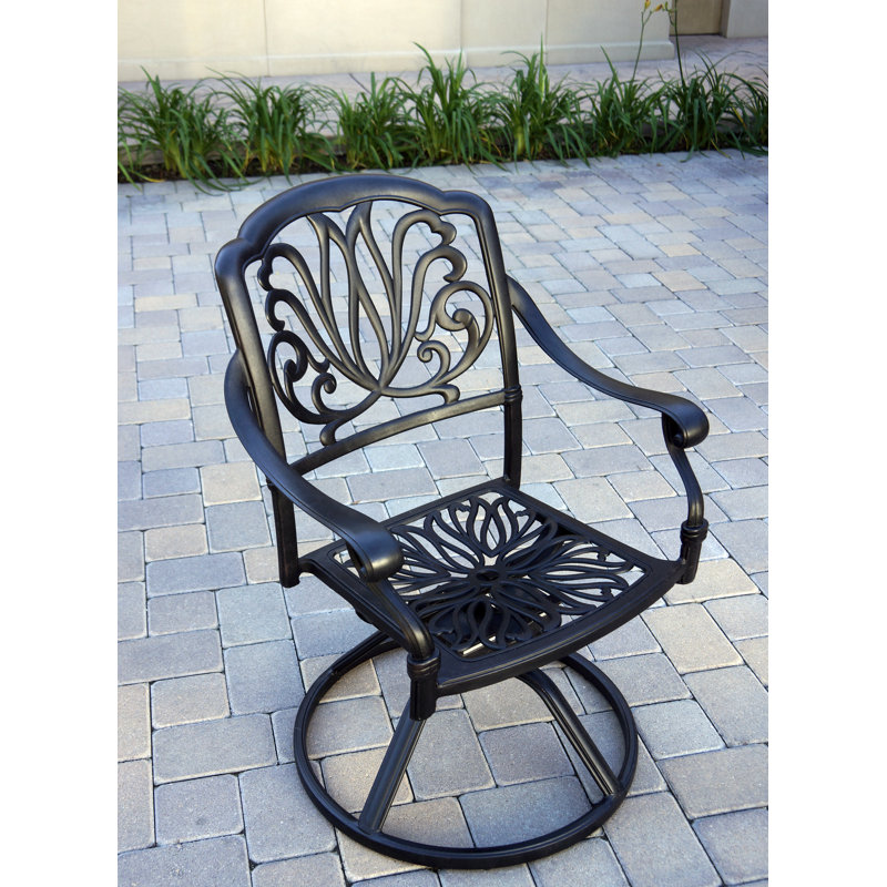 Three Posts™ Outdoor Lebanon Rocking Metal Chair with Cushions (Set of ...