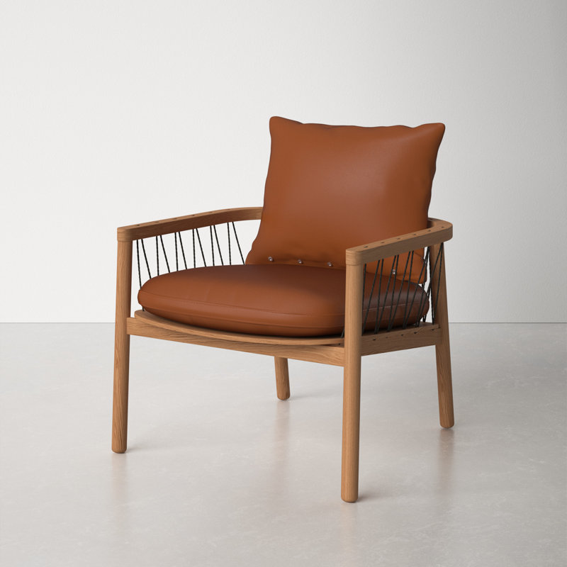 AllModern Duncan 28" Wide Top Grain Leather Armchair & Reviews | Wayfair