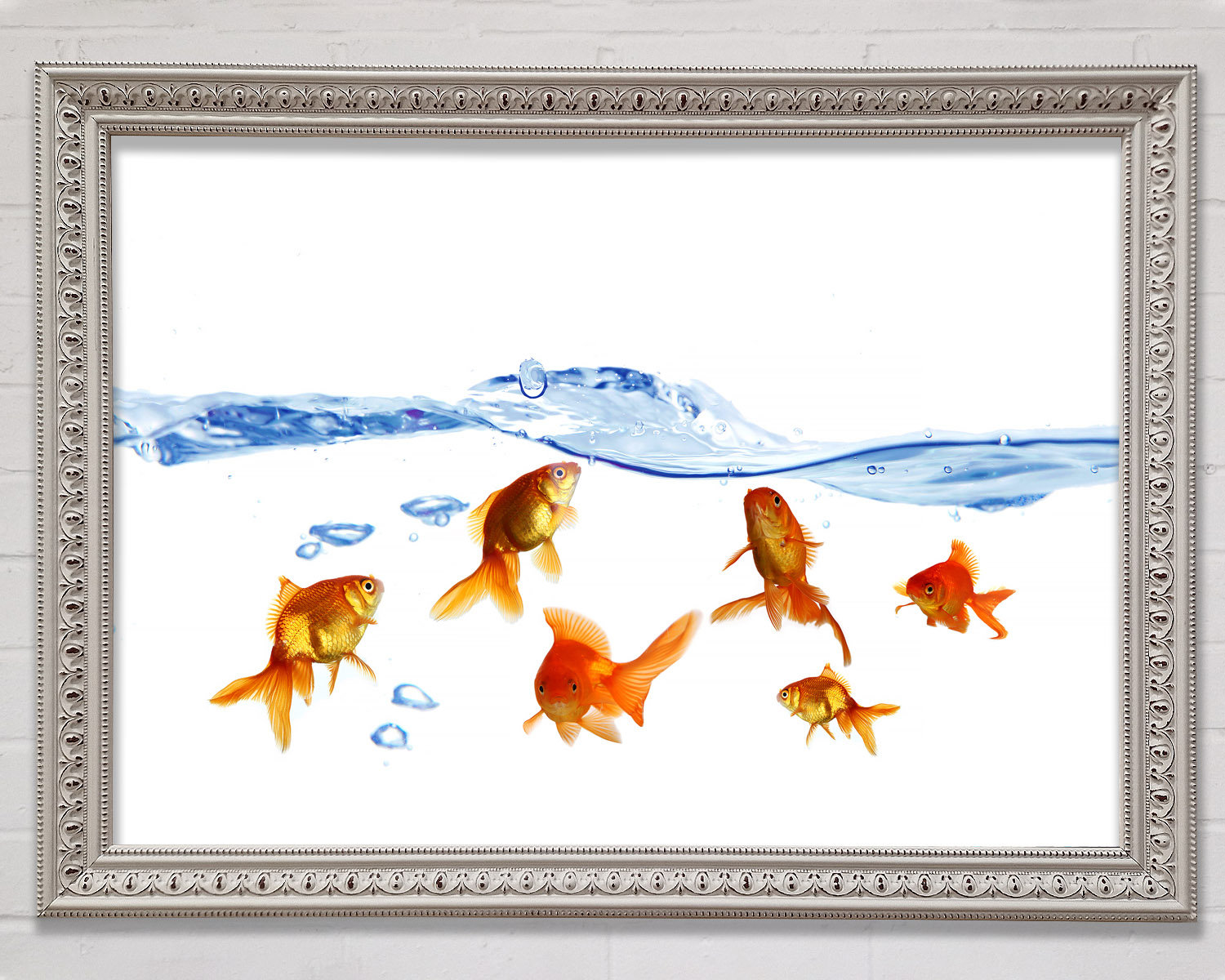 Bright Star Goldfish Wave Framed Print | Wayfair.co.uk