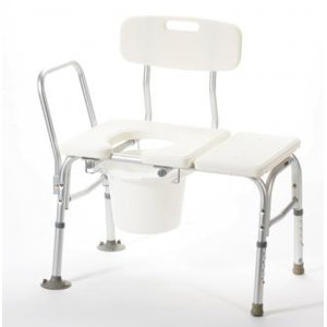 Carex Bathtub Transfer Bench with Cutout and Commode Pail | Wayfair