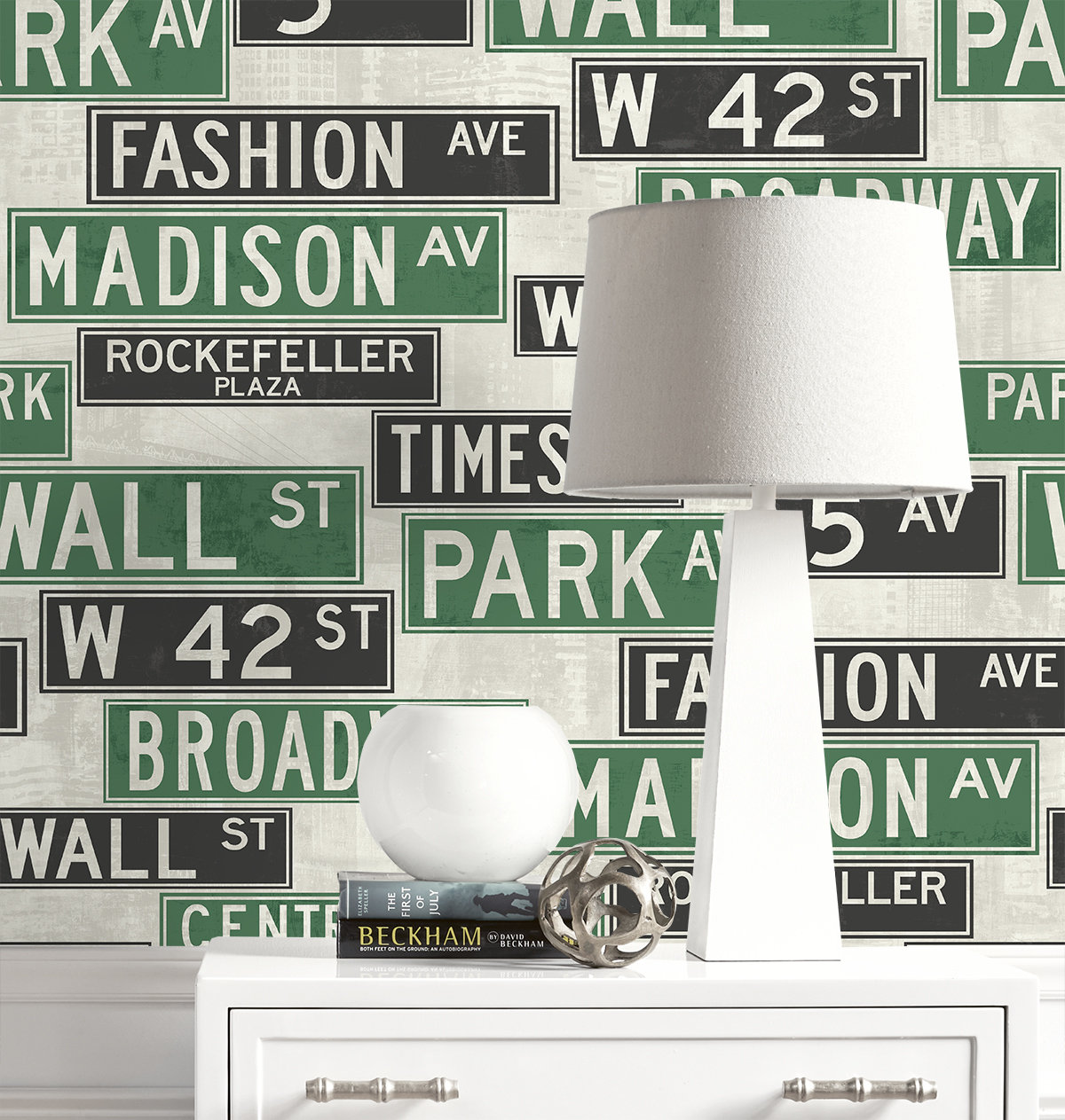 Trinx® Designs Daydream Grey & Onyx Big Apple Street Signs Unpasted ...