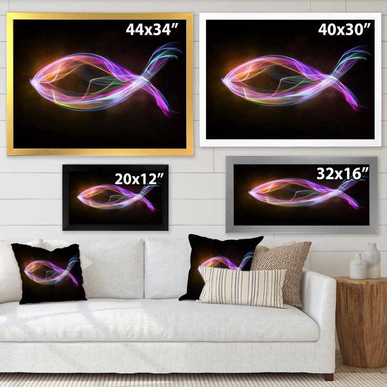 Wrought Studio Christian Fish - Traditional Canvas Artwork | Wayfair