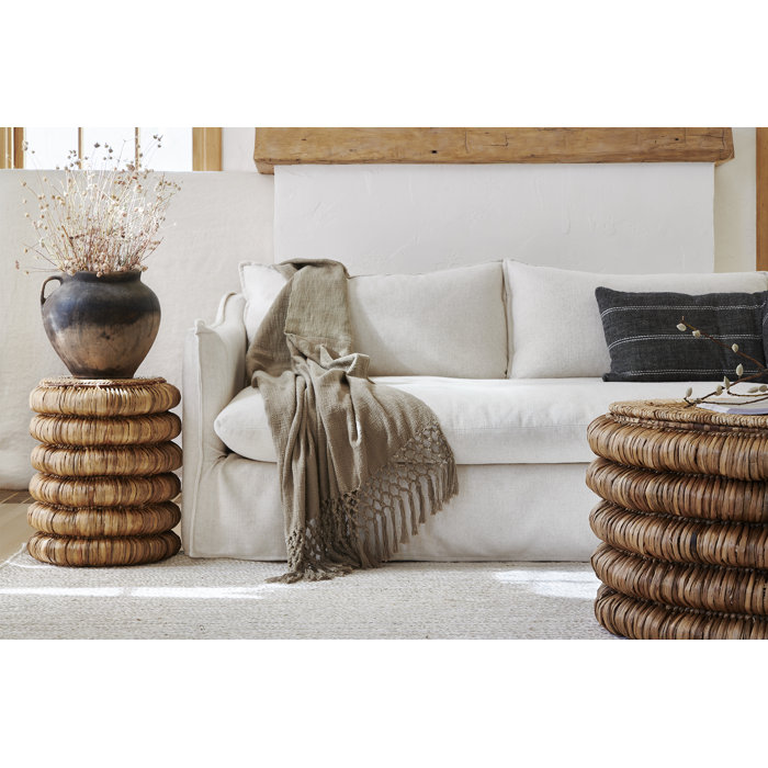 Woven Sol Side Table In Water Hyacinth | Perigold