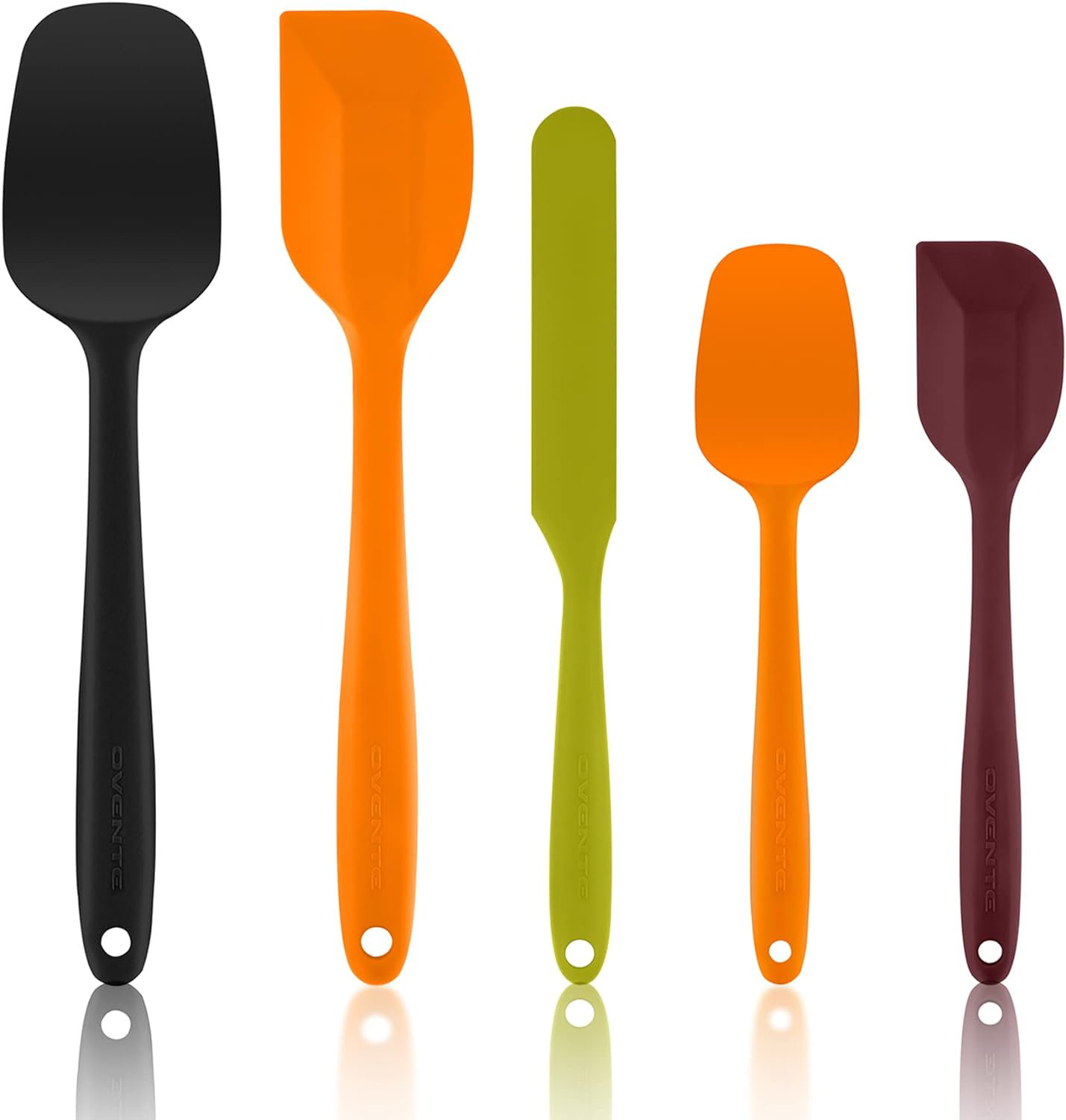 OVENTE Multi Color Silicone Spatula, Food Grade Rubber Spatulas Heat ...