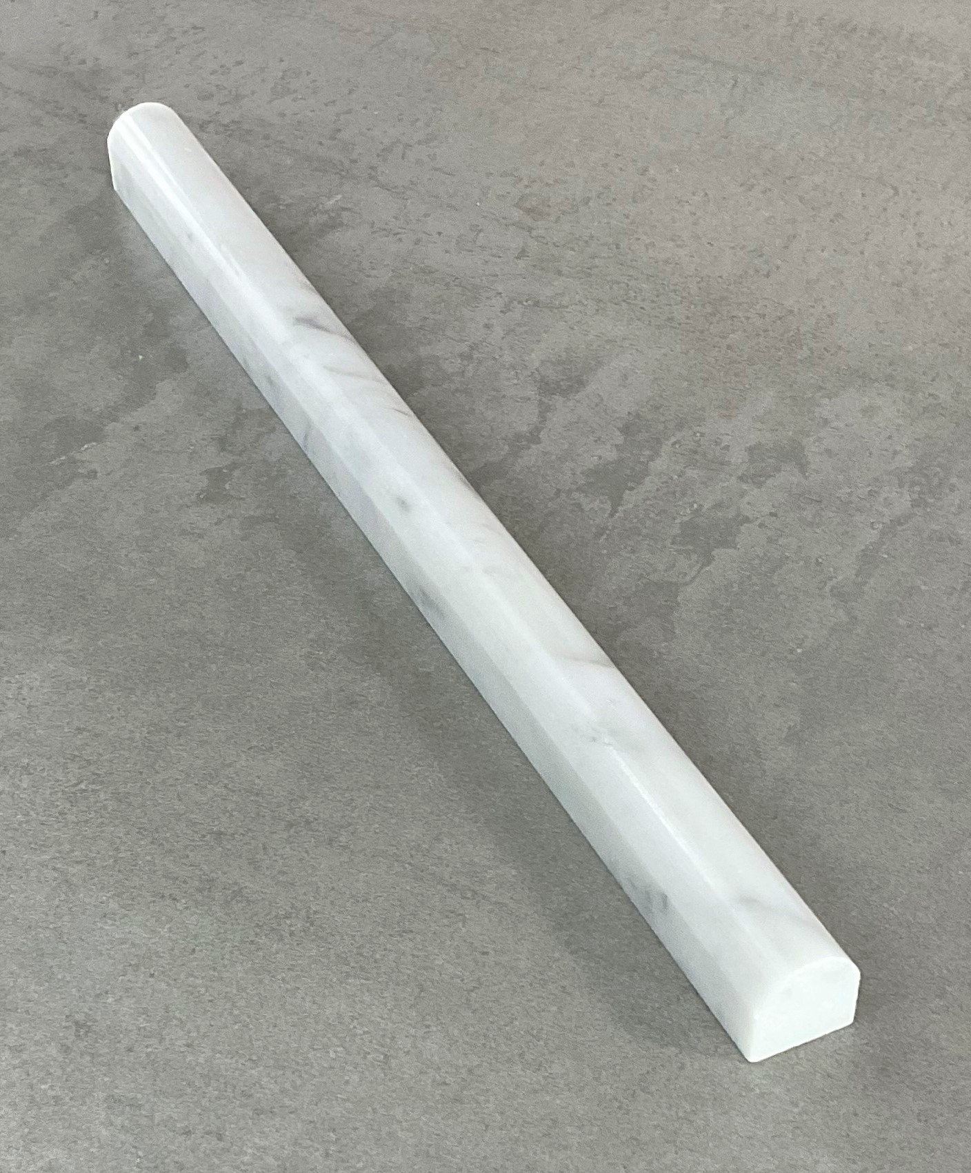 ES Stone 12" x 0.75" Polished Marble Pencil Liner Tile Trim (Set of 12 ...