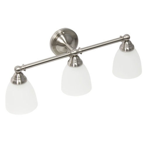 3 Light Nickel Bathroom Vanity Lighting You'll Love | Wayfair