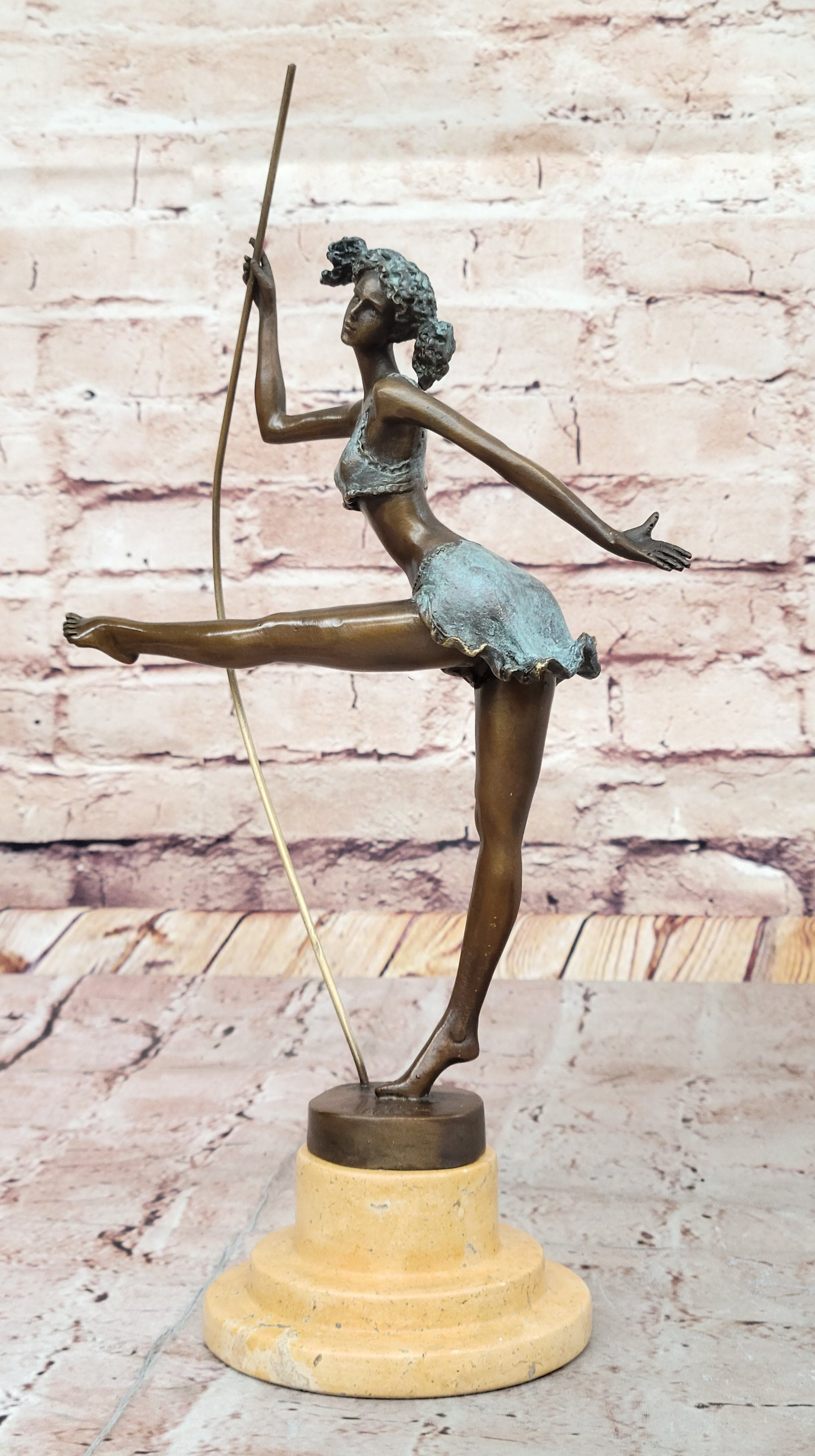 Bloomsbury Market Graceful Ballerina Dancer Girl Bronze Sculpture with ...