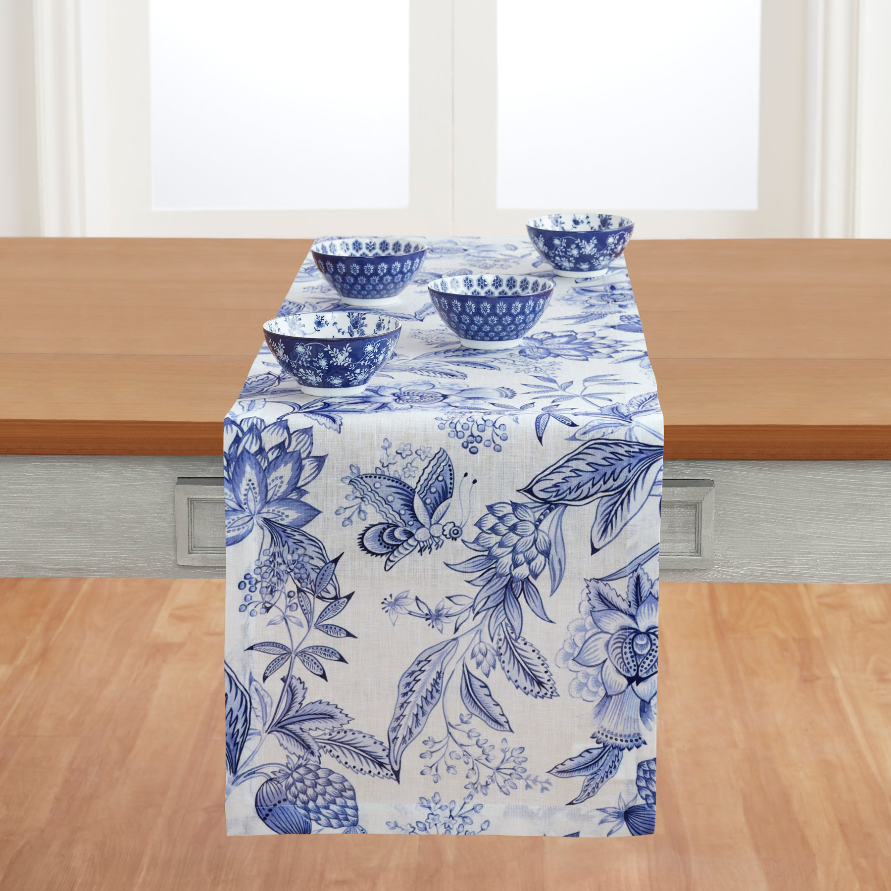 Solino Home Chintz - 100% Linen Printed Table Runner | Wayfair