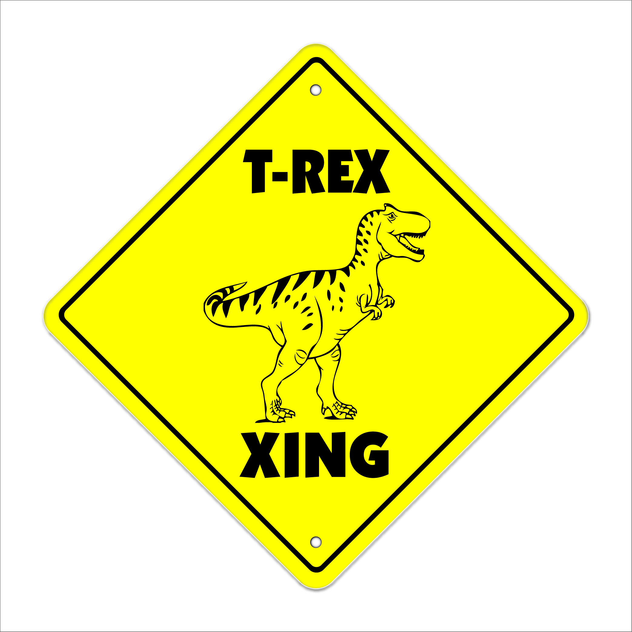 SignMission T-Rex Crossing Sign Zone Xing Tall Prehistoric Dinosaur T ...