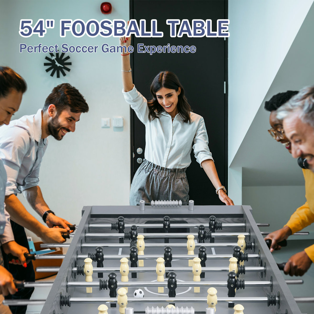 RayChee 54'' L Foosball Table with Telescopic Rods | Wayfair