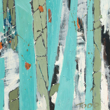 GreenBox Art Columns On Canvas by Todd Clark Print | Wayfair