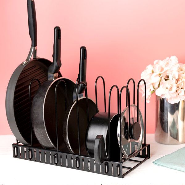 Rebrilliant Metal Rectangle Countertop / Cabinet Pot Rack & Reviews ...