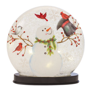 The Holiday Aisle® LED Lighted Snowman Orb 8"H - Wayfair Canada