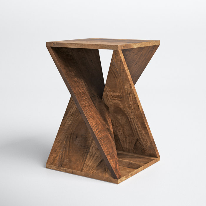 Joss & Main Rivera Solid Wood Abstract End Table & Reviews | Wayfair