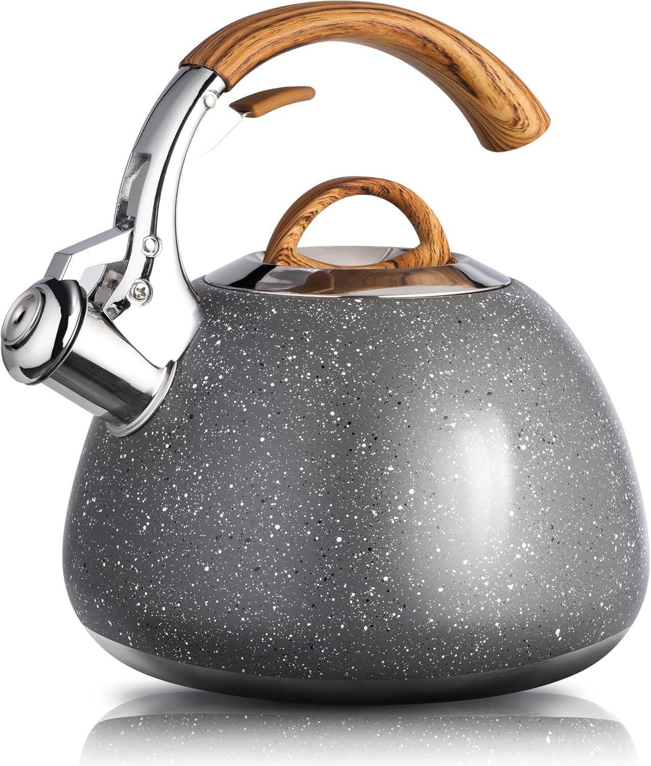 INSALER Stove Top Whistling Tea Kettle Food Grade Stainless Steel ...