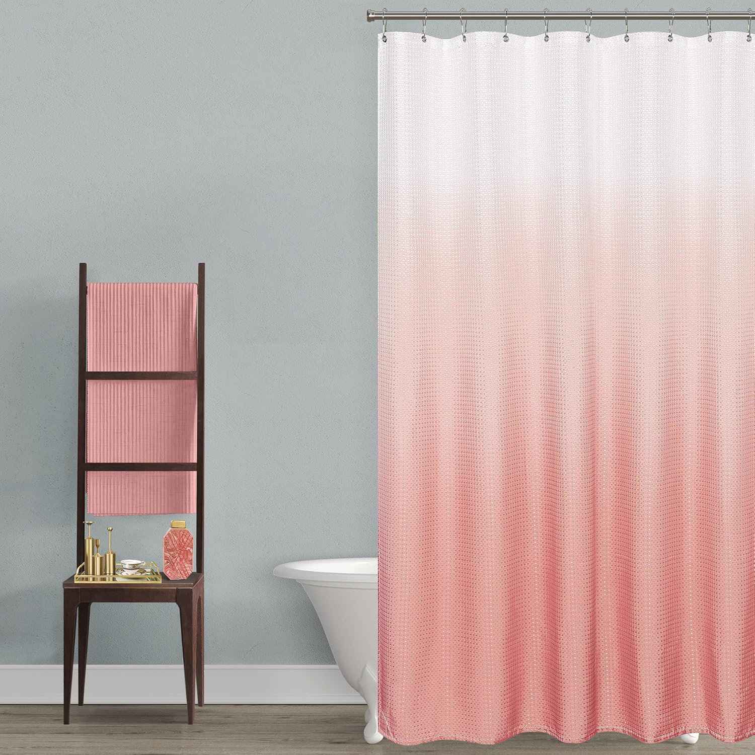 Latitude Run® Cortnie Solid Shower Curtain with Hooks Included | Wayfair