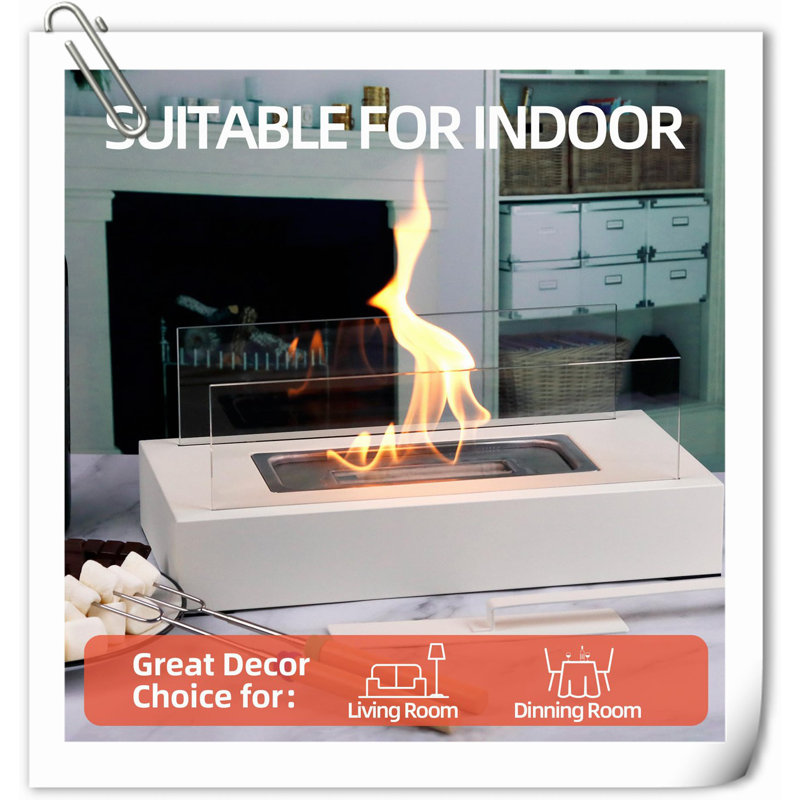 GLOBAL GIRLS LLC Tabletop Fire Tabletop Fireplace with Flame Guard ...