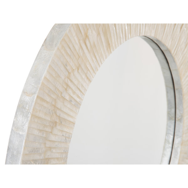Bay Isle Home™ Bette Round Capiz Seashell Wall Mirror & Reviews | Wayfair
