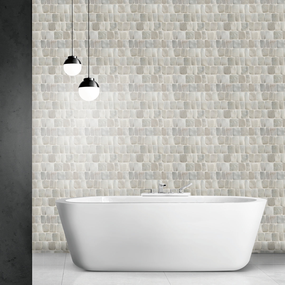 b.o.i Carrelage mural de mosaïque aléatoire en pierre naturelle 12 "x ...