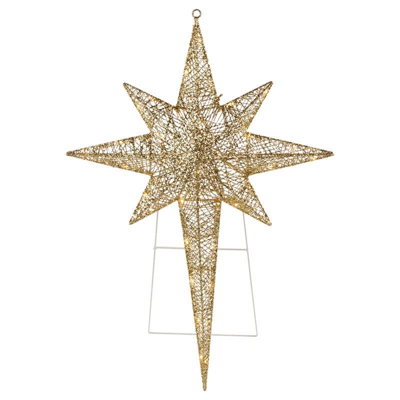 Northlight 36" LED Lighted Gold Star of Bethlehem Outdoor Christmas ...