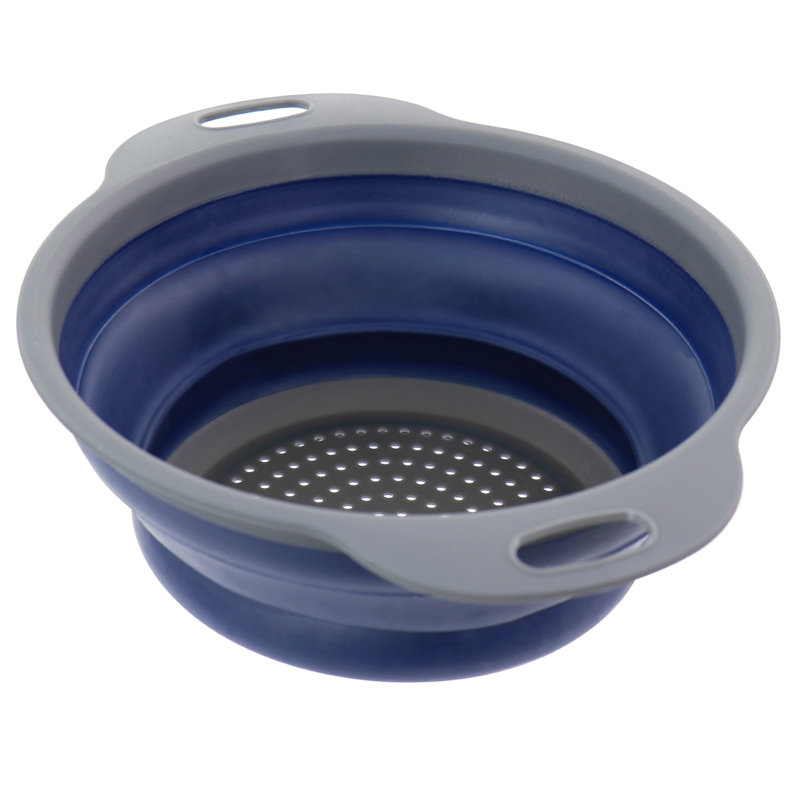 Oster Blue Collapsible Plastic Colander | Wayfair