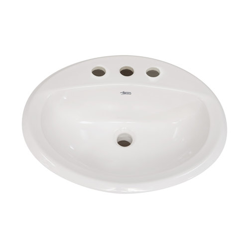 American Standard Aqualyn 17.38'' Ceramic Oval Drop-in Bathroom Sink ...