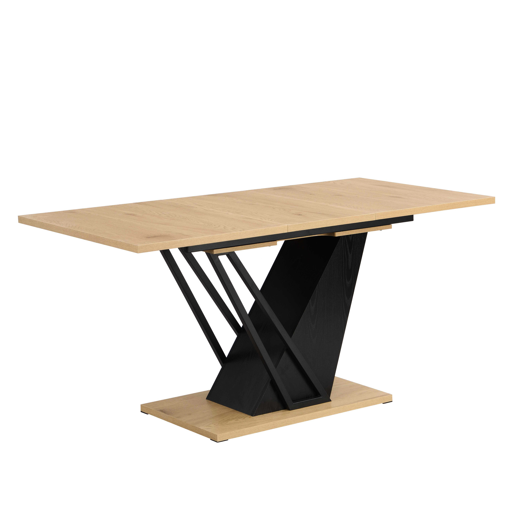 Latitude Run® 62.35-inch Extendable Dining Table, Modern Geometric With ...