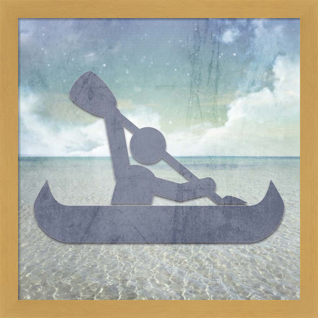 Rosecliff Heights Beach Signs Kayak By Lightboxjournal, Framed Wall Art ...