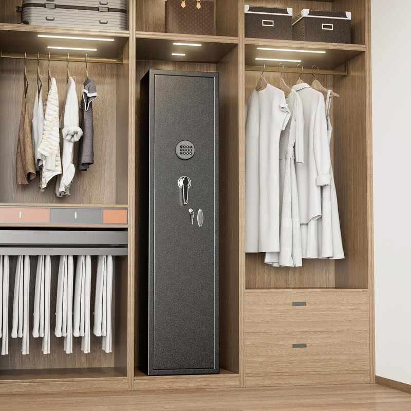 SUNCROWN 3-5 Locking Gun Cabinet with Electronic Keyboard Lock, Quick ...