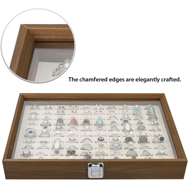 Winston Porter Ring Box Jewelry Display Tray, Display Case Accessories ...