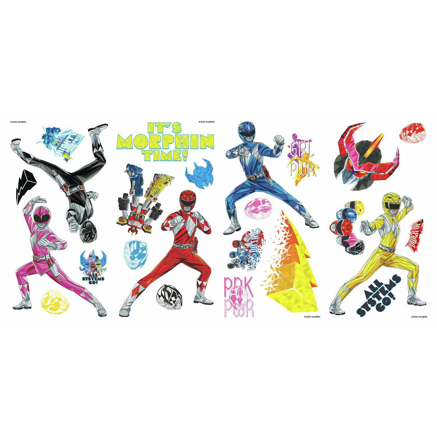 York Wallcoverings POWER RANGERS PEEL AND STICK WALL DECALS - Wayfair ...