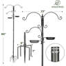 Pet Planet Bird Feeding Station Kit - 85 Inch Bird Feeder Pole With 5 ...