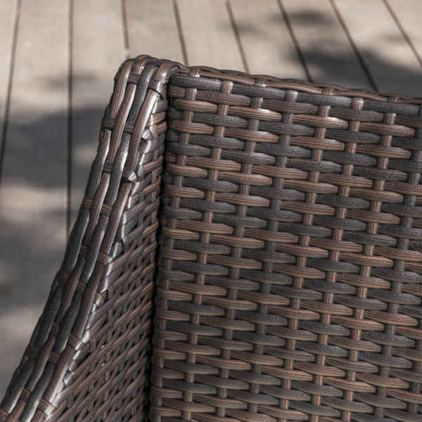 Winston Porter Amarveer All Weather Wicker Dining Armchair with Cushion ...