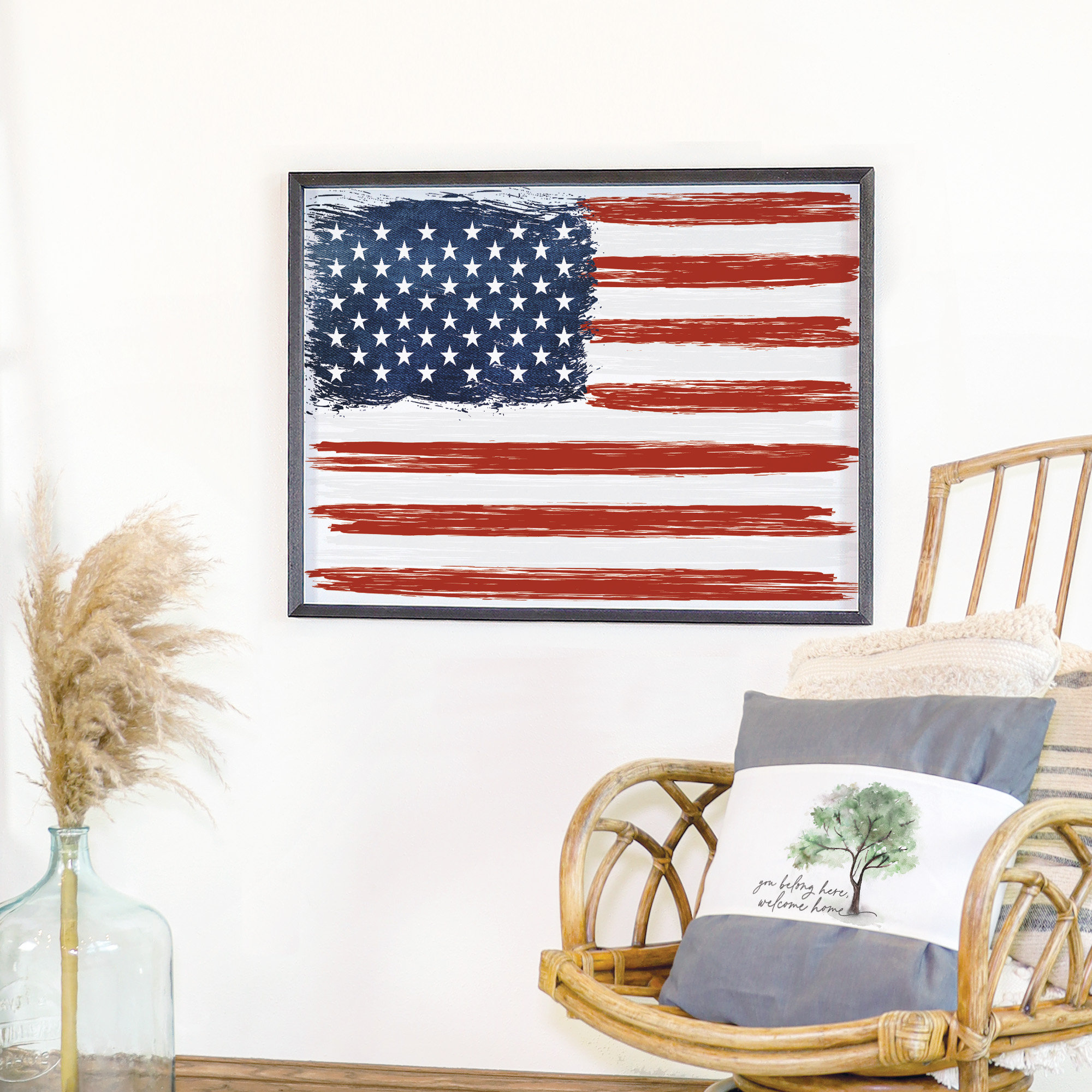 Simply Said American Flag Framed - Wayfair Canada