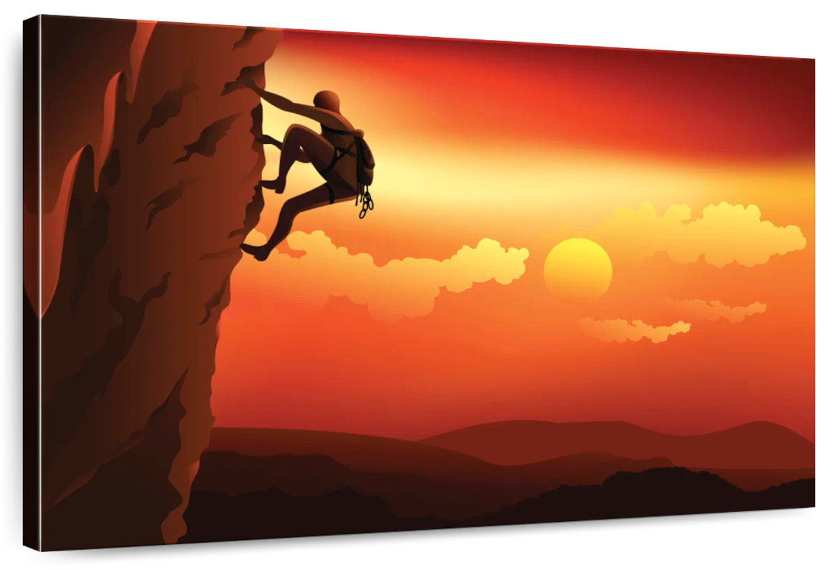 Winston Porter Rock Climbing At Dusk | Wayfair