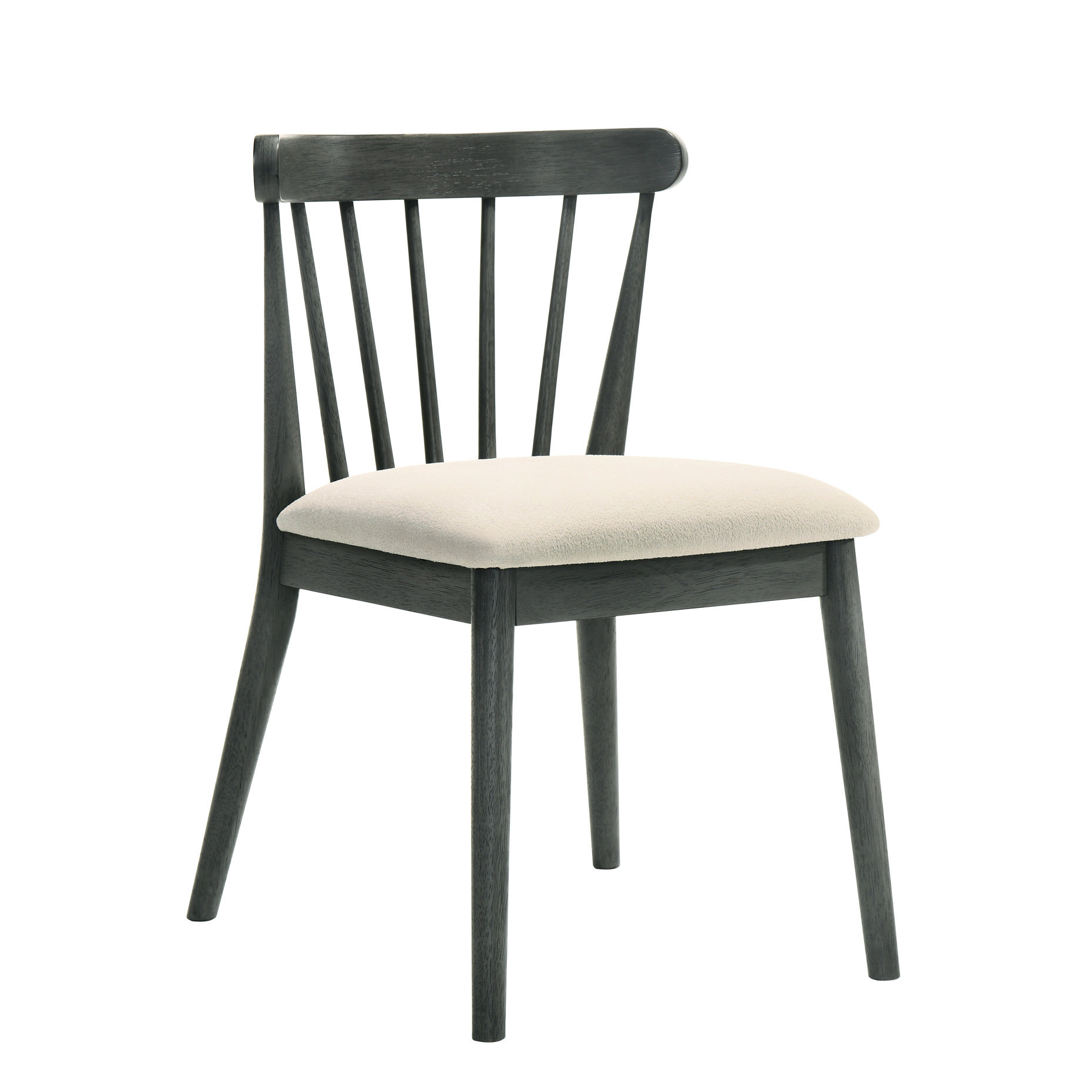 George Oliver 2 - Piece Grey Rustic Folding Dining Chairs With Solid ...
