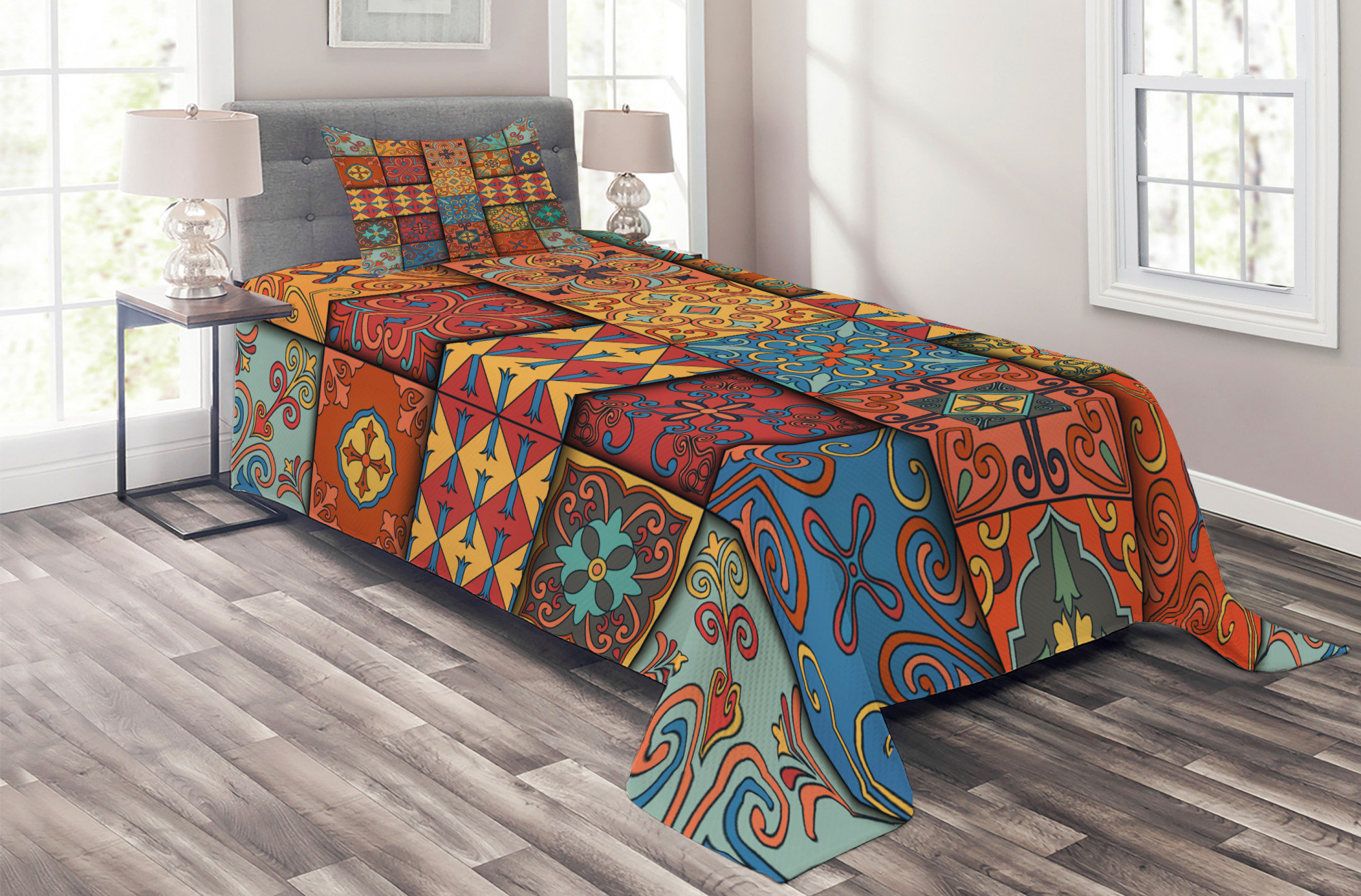 Ambesonne Talavera Coverlet Set | Wayfair