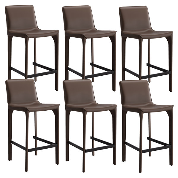 Vannes Leather Barstool & Reviews | AllModern