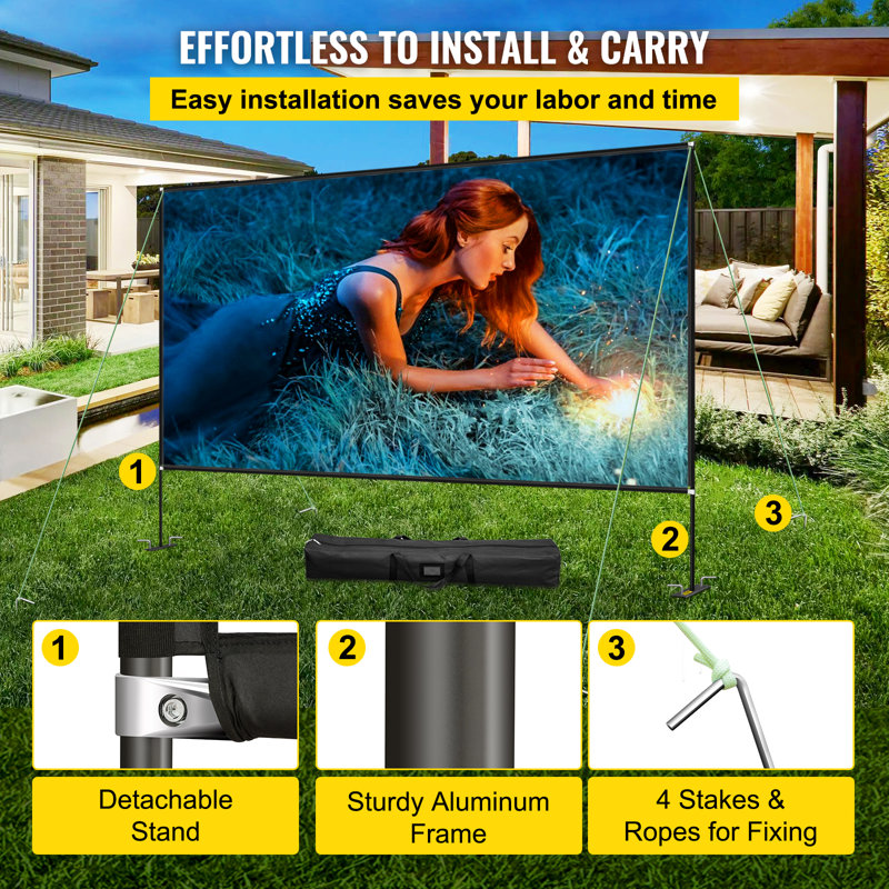 VEVOR Outdoor Portable Projector Screen | Wayfair