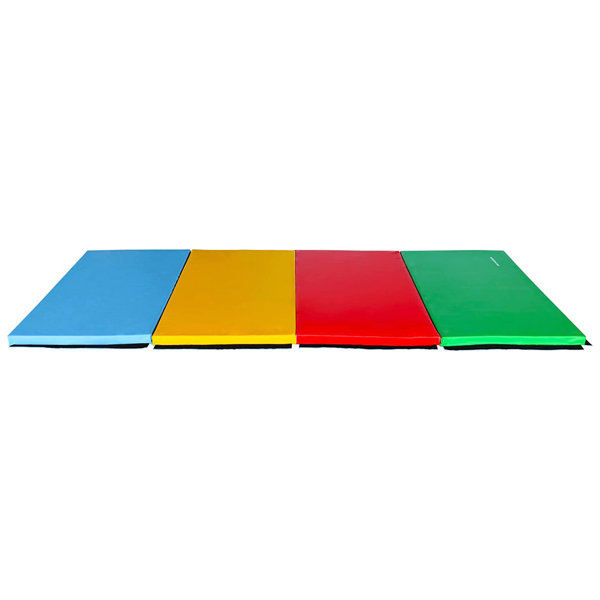 BalanceFrom Fitness 120 x 48" Folding Gymnastics Exercise Mat, Multi (2 ...