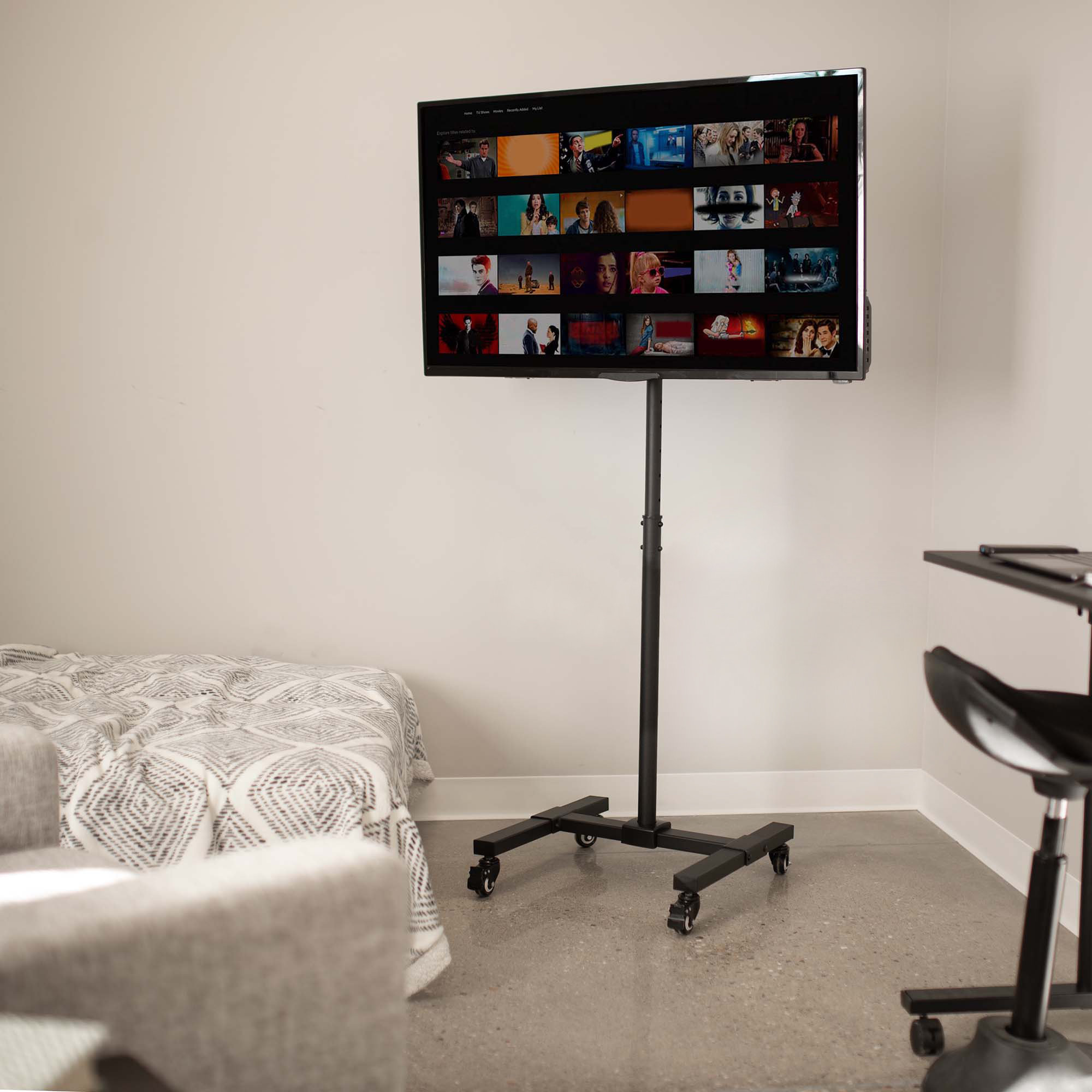 Vivo Black Mobile TV Cart & Reviews | Wayfair