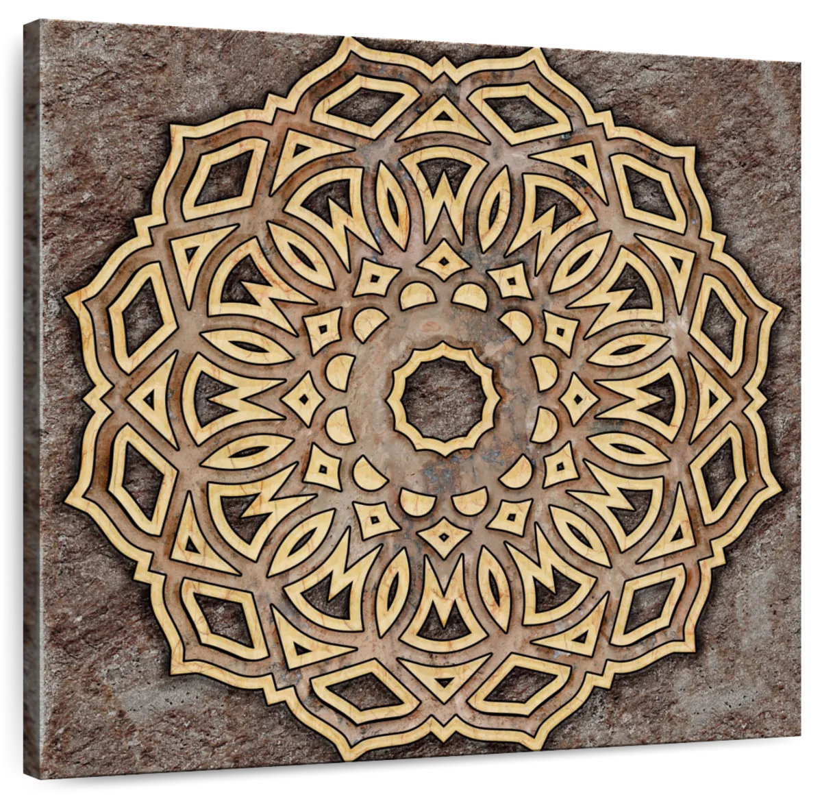 Bungalow Rose Kerner Round Carved Wood | Wayfair