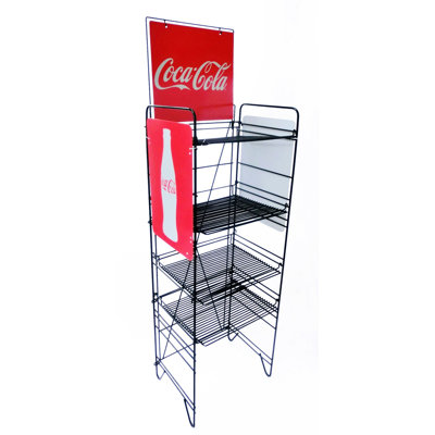 FixtureDisplays 18" Wide Beverage Rack Wire Shelf 4 level Magazine ...