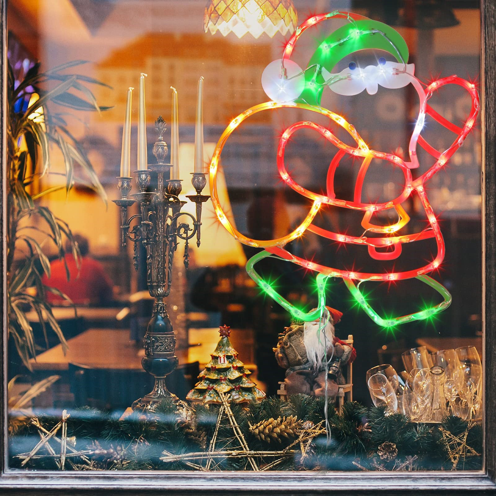 The Holiday Aisle® 16” Christmas Window Silhouette Lights Decorations ...