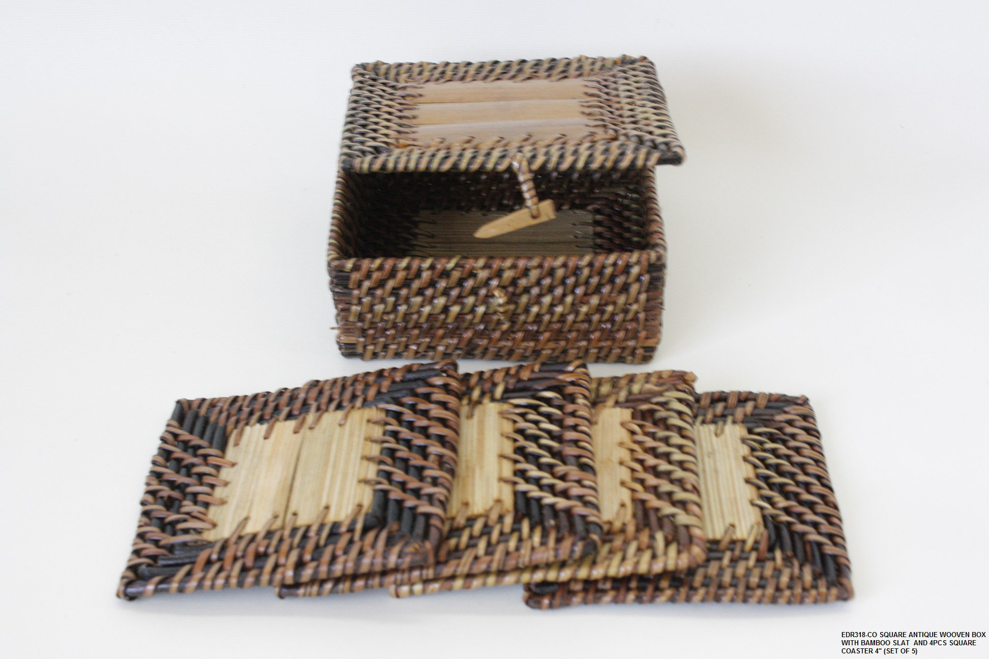 Desti Design Antique 5 Piece Coaster Set with Holder | Wayfair